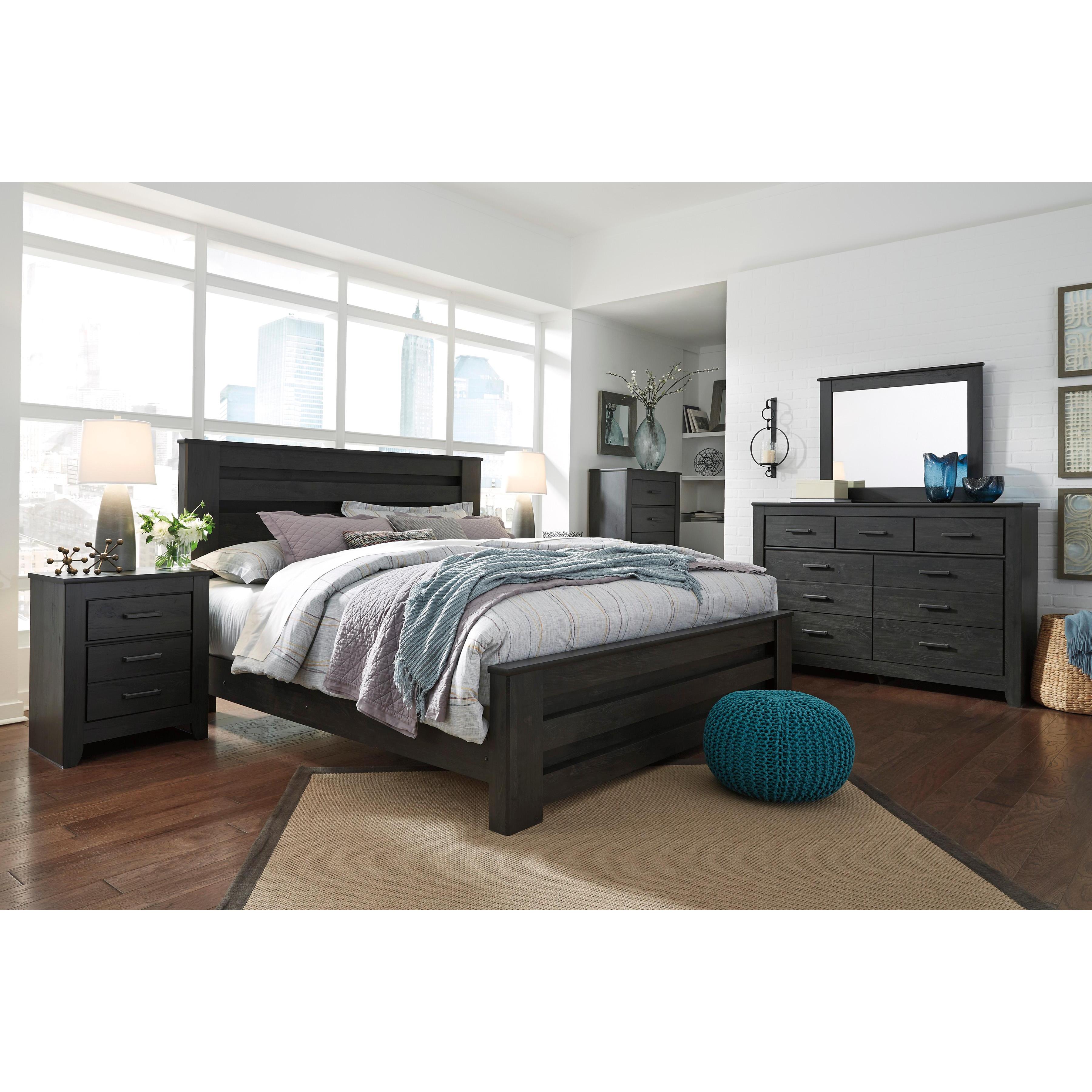 Signature Design by Ashley Brinxton B249 6 pc King Panel Bedroom Set ...