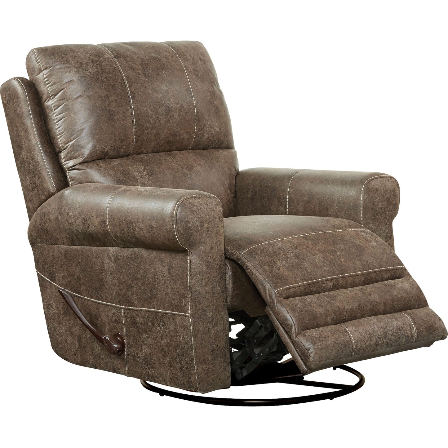 Catnapper Maddie Swivel Glider Leather Look Fabric Recliner 4753-5 ...