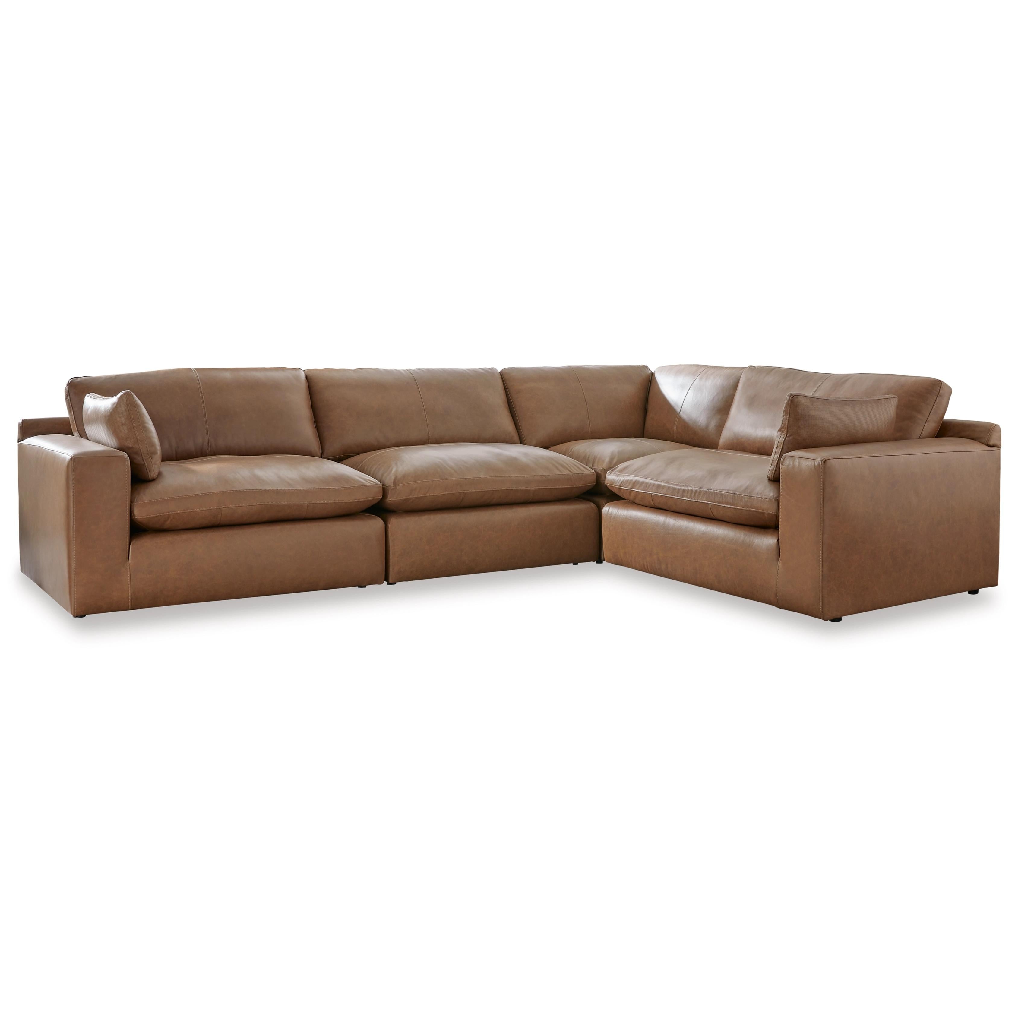 Signature Design by Ashley Emilia Leather 4 pc Sectional 3090164/30901